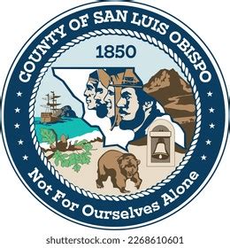 Seal San Luis Obispo County California Stock Vector Royalty Free