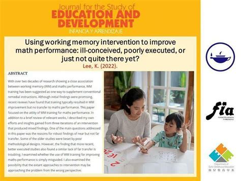 Education Research Workingmemory Wm Mathperformance Jsed Infancia Y Aprendizaje