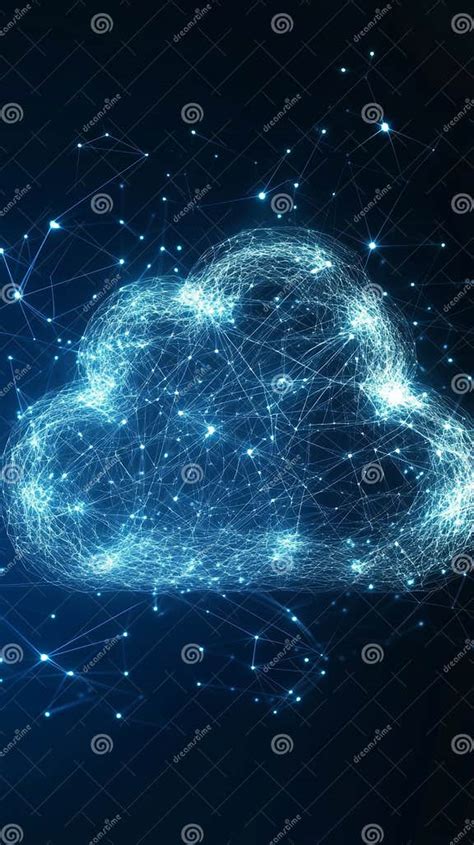 Abstract Data Cloud Network Concept With Connections And Empty Space