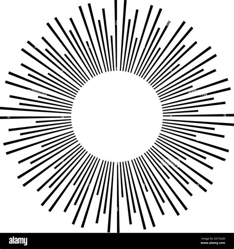 Sun Icon Sunburst Vector Illustration Element For Design Stock Vector