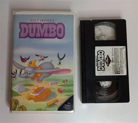 Dumbo Vhs Black Diamond First Release 1985 Rare Cover With Pink