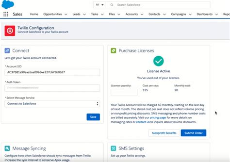 salesforce installation and configuration twilio
