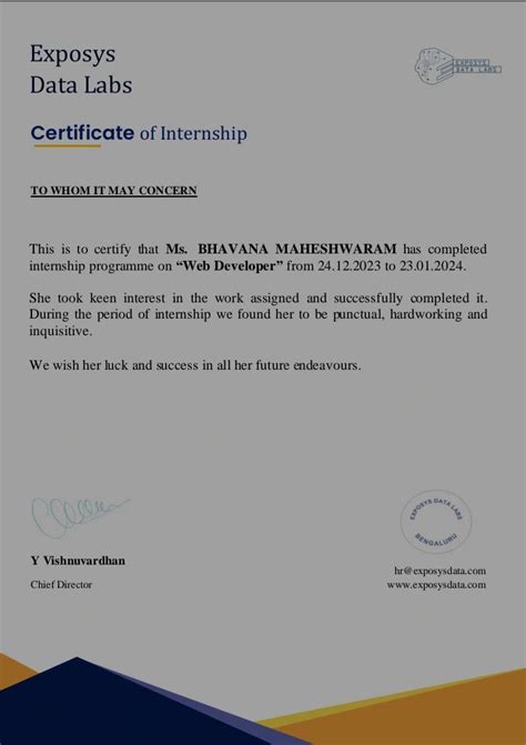 Bhavana Maheshwaram On Linkedin Webdeveloper Exposysdatalabs Bangalore Bangalorejobs