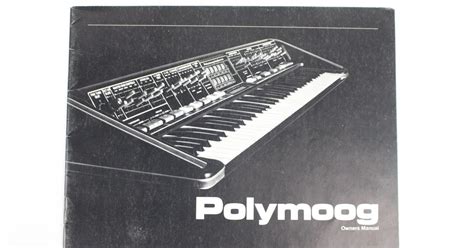 MATRIXSYNTH MOOG POLYMOOG SYNTHESIZER OWNER MANUAL A