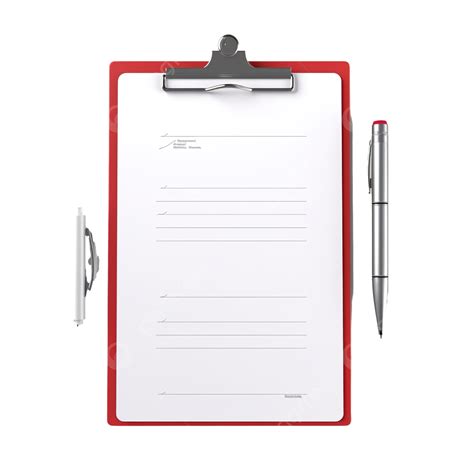 White Clipboard Checklist Paper With Check Pencil Isolated Project Plan Business Strategy