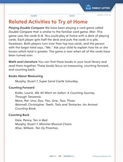 Math Unit 8 Hardy Kindergarten