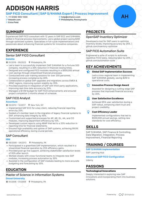 18 Sap Resume Examples And Guide For 2025