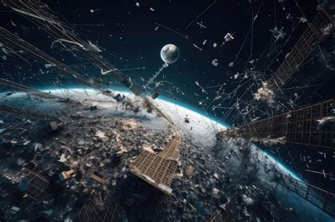 Premium Ai Image Problem Of Space Debris And The Need For Responsible Space Exploration