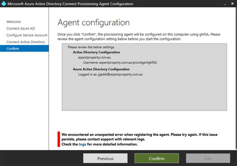 Virtual Machine Microsoft Azure AD Connect Provisioning Agent Error Stack Overflow
