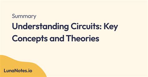 understanding circuits key concepts and theories video summary by