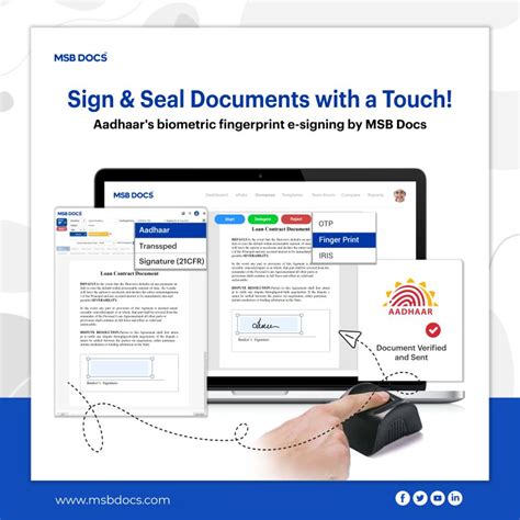 Msb Docs On Linkedin Aadhaar Biometric Fingerprint E Signing By Msb Docs Revolutionizes