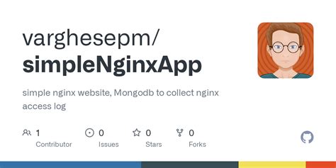 Github Varghesepm Simplenginxapp Simple Nginx Website Mongodb To Collect Nginx Access Log