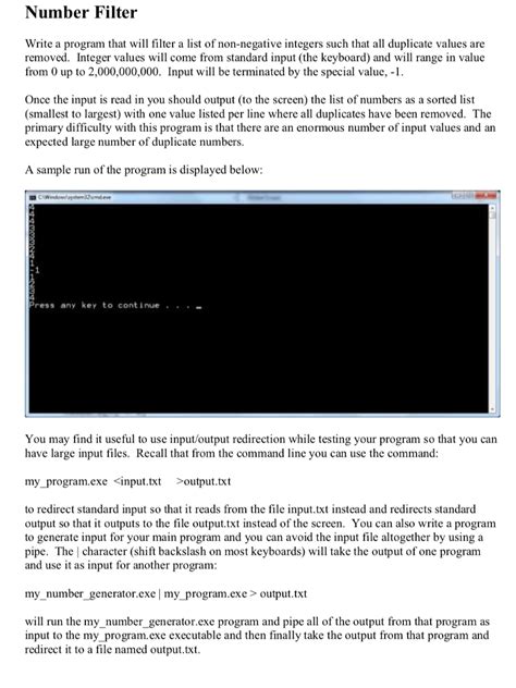 Solved Number Filter Write A Program That Will Filter A List