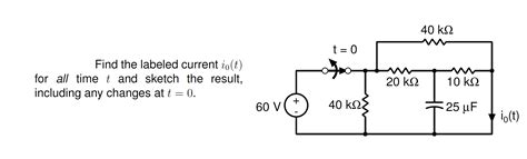 Solved Find The Labeled Current I0 T For All Time T And Chegg Com
