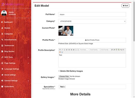 Modelagency Advanced Model Agency Php Script Inkthemes