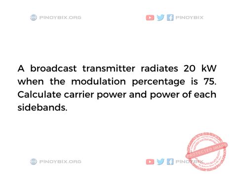 Solution Calculate Carrier Power And Power Of Each Sidebands