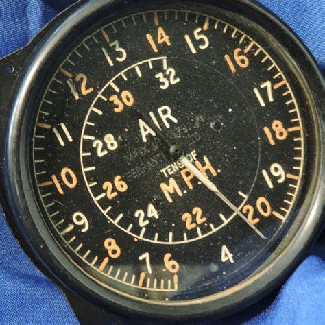 Airspeed Indicator 320 Mph Mk Ixd Raf Aeroantique