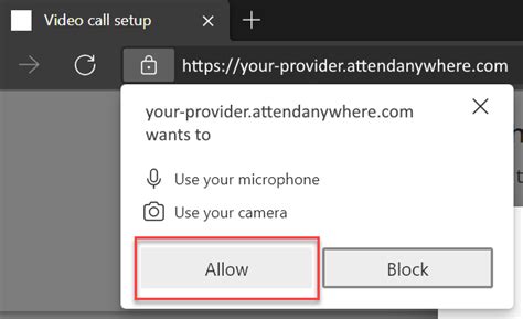 Allow Camera Microphone Access