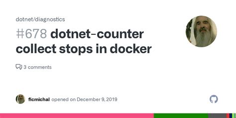 Dotnet Counter Collect Stops In Docker Issue Dotnet Diagnostics GitHub
