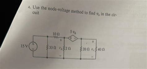 Solved Use The Node Voltage Method To Find V0 ﻿in The