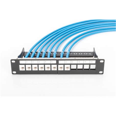 Modular Patch Panel Shielded 12 Port Black All4net
