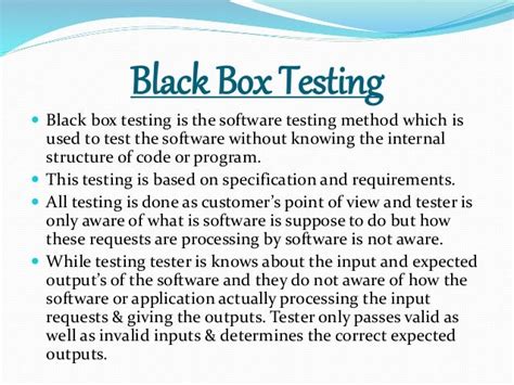 white box and black boxvtesting in database