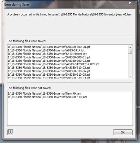 Inventor 2018 Error During Save Autodesk Community