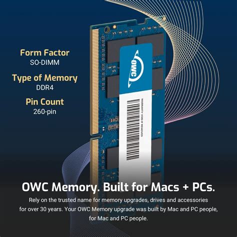 owc 16gb ddr4 3200mhz pc4 25600 cl22 1 2v 260pin sodimm memoria ram