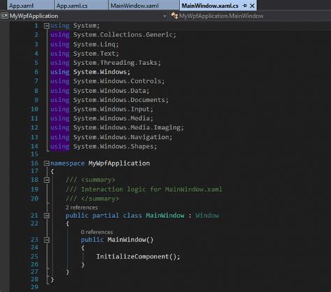 Creating A C Windows Presentation Foundation WPF Application In
