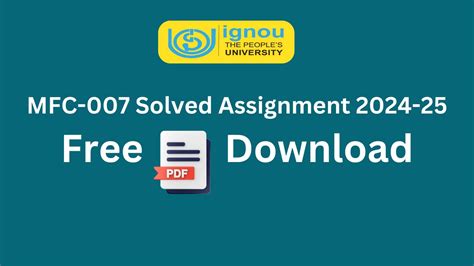 mfc 007 solved assignment 2024 25 free pdf download