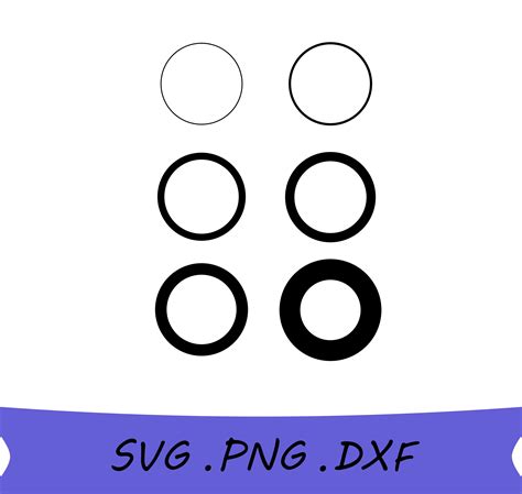 Circles In Different Strokes SVG Circle Strokes SVG Circle Etsy