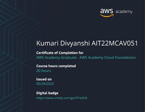 completion of aws cloud computing course divyanshi rai posted on the