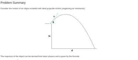 Solved Problem Summary Consider The Motion Of An Object