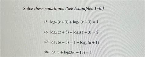 Solved Solve These Equations See Examples Chegg