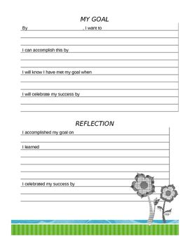 Babe Goals Data And Reflection By K S Creations TpT