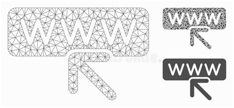 Website Address Vector Mesh Carcass Model And Triangle Mosaic Icon Stock Vector Illustration