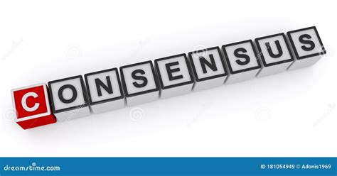 Consensus Word Block Stock Illustration Illustration Of Conformity