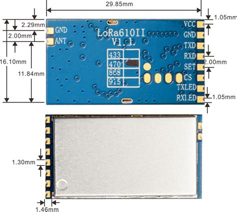 Lora611ii Wide Voltage And High Rate 160mw Industrial Uart Lora Module