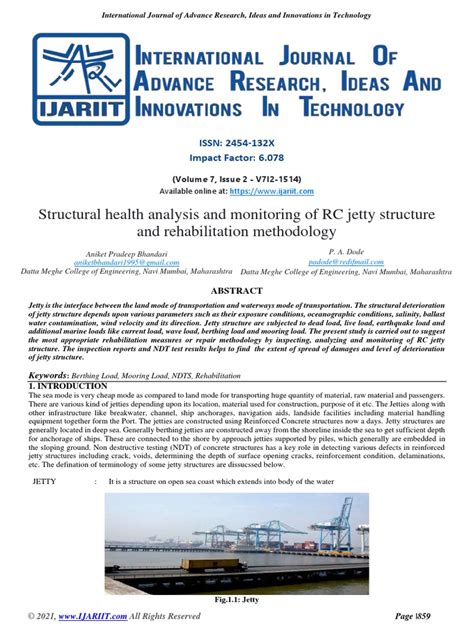 Structural Health Analysis And Monitoring Of Rc Jetty Structure Pdf
