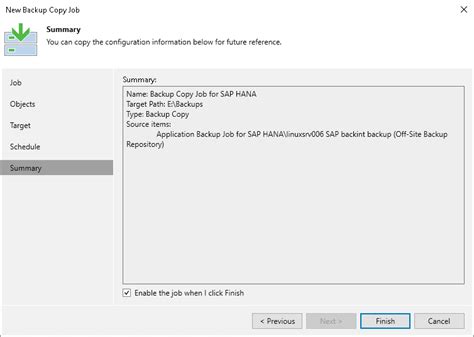 Step 7 Review Backup Copy Job Settings Veeam Plug Ins For Enterprise Applications