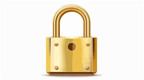 Brass Padlock And Key Illustration Premium Ai Generated Vector