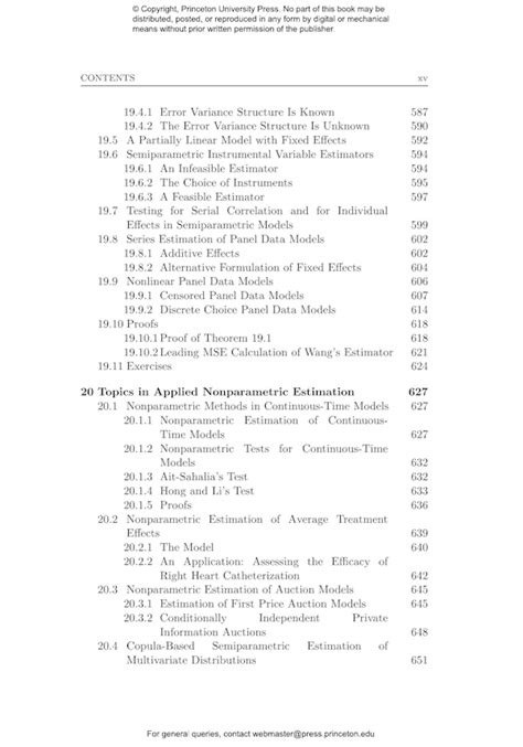 Nonparametric Econometrics Princeton University Press