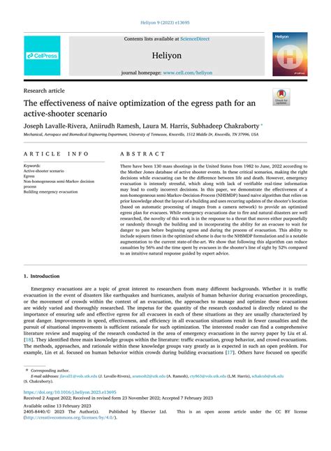 Pdf The Effectiveness Of Naive Optimization Of The Egress Path For An