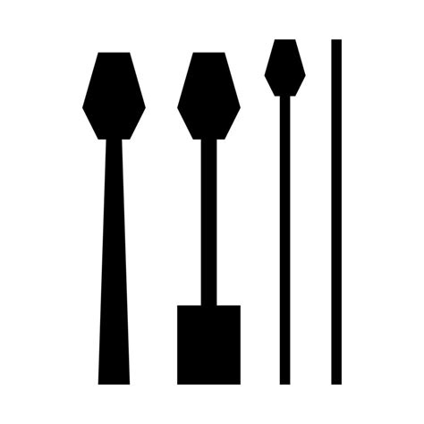 Bundle Laboratory Spatula Black Icon Polygonal Type Laboratory Equipment 18753391 Vector Art