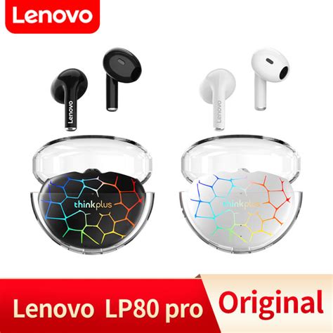 ชุดหูฟังโฮสต์คู่ Hifi หูฟังไร้สายบลูทูธหูฟัง Tws ของแท้จาก Lp80 Pro ไฟ