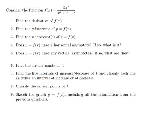 solved consider the function f x 9x 2 x 2 x 2 find