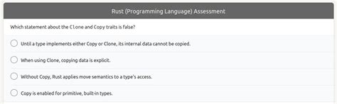 Adding Rust Quizmd · Issue 2596 · Ebazhanovlinkedin Skill Assessments Quizzes · Github