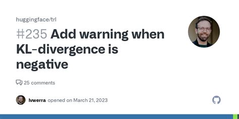 add warning when kl divergence is negative · issue 235 · huggingface
