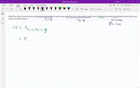 SOLVED What Is The Critical F Value When The Sample Size For The Numerator Is Eight And The