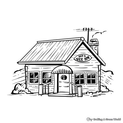 Hotel Coloring Pages Free Printable